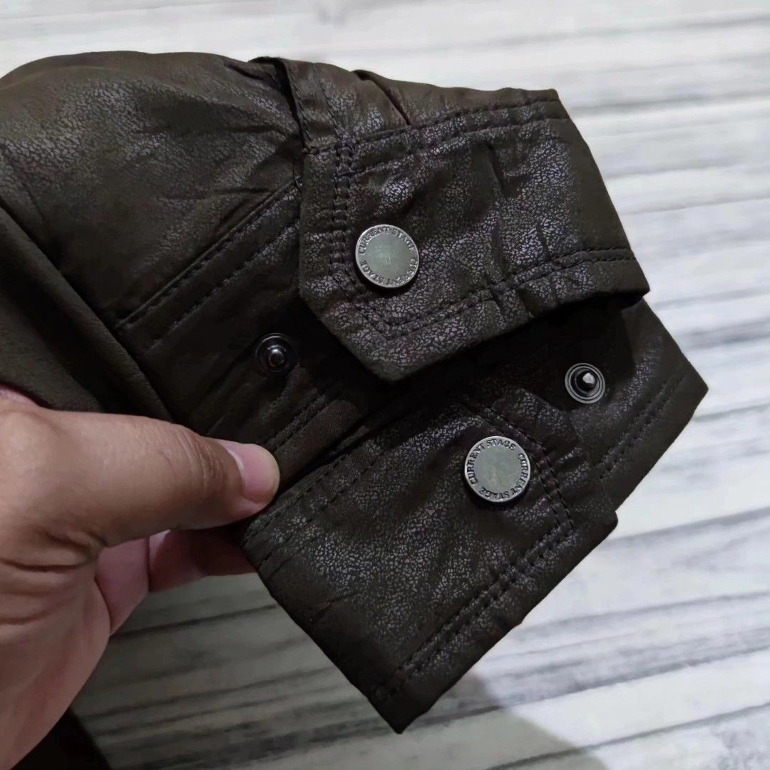 Current Stage Brown Jacket, Fesyen Pria, Pakaian , Baju Luaran di Carousell