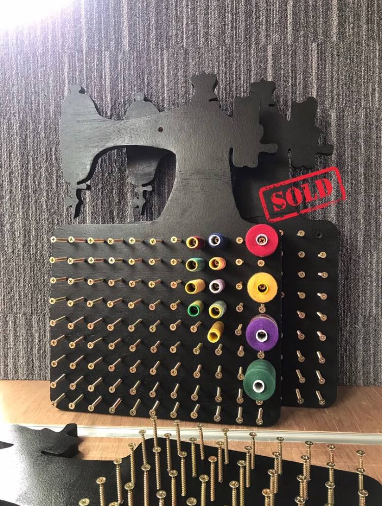 Custom-made Wall Mounted Rack for Thread Rolls / Rak Benang, Hobbies ...
