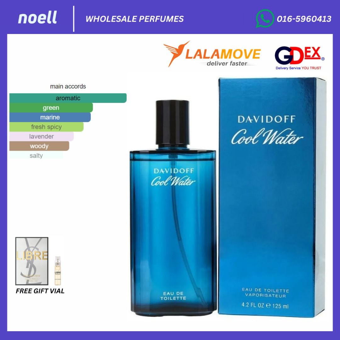[ORIGINAL] AUTHENTIC READY STOCK DAVIDOFF COOL WATER EDT 125ML PERFUME ...
