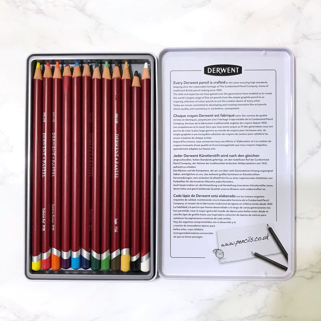 Derwent Pastel Pencils 12, Hobbies & Toys, Stationery & Craft, Craft ...