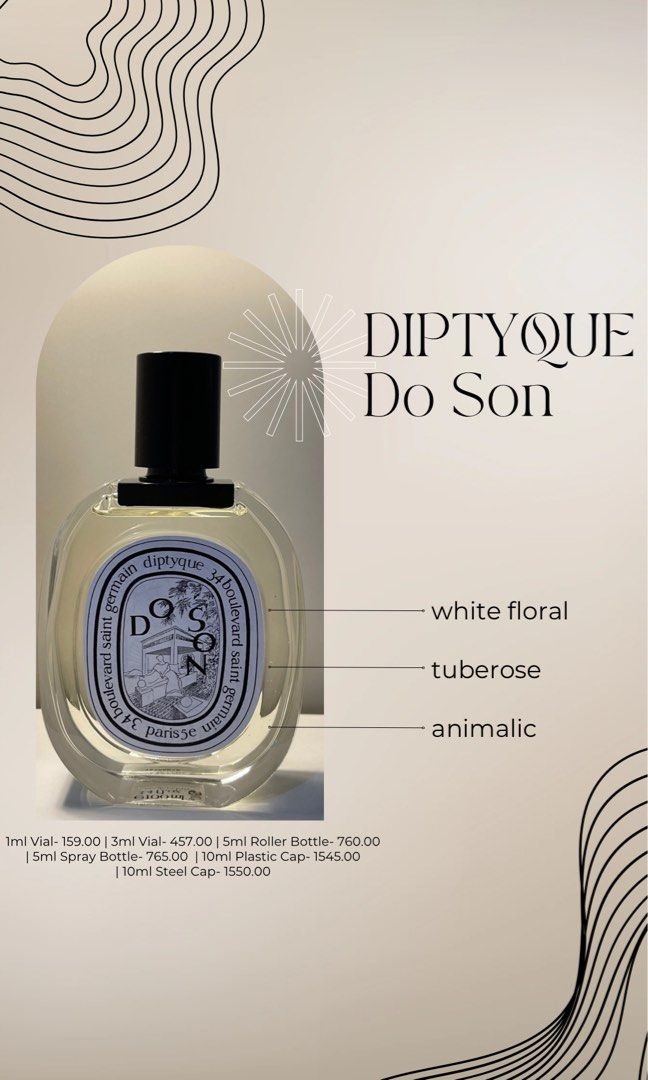 DIPTYQUE Philosykos, DoSon | 1ml, 3ml, 5ml, 10ml, Beauty & Personal ...