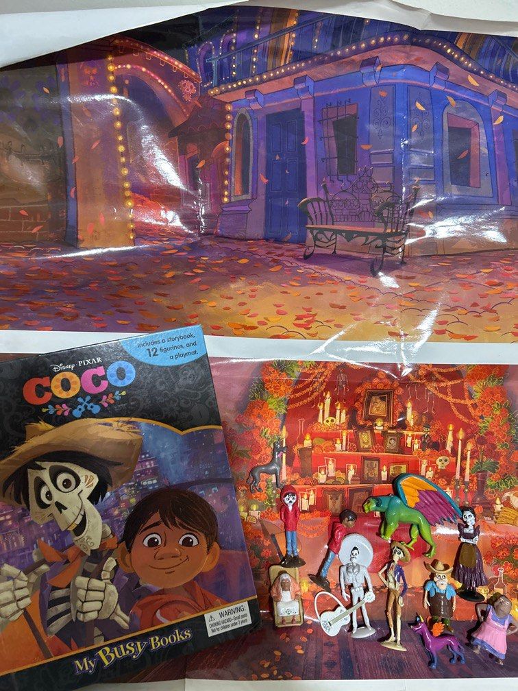 Disney Pixar Coco story book, figures and playmat, Hobbies & Toys ...