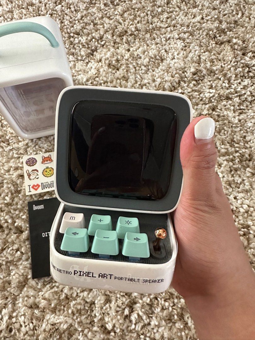 Divoom Ditoo Pro - White Pixel Art Portable Bluetooth Speaker, Audio, Soundbars, Speakers ...