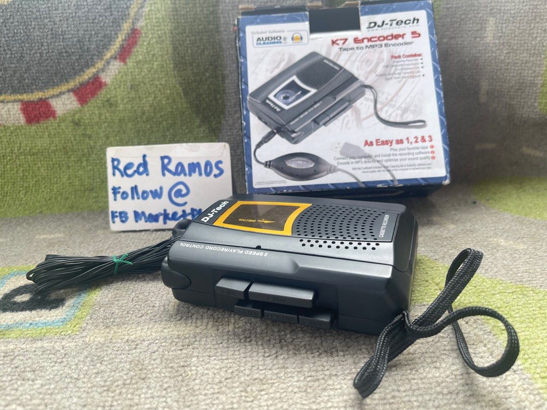 Dj tech cassette recorder k7 encoder 5 mp3 converter, Audio, Portable ...