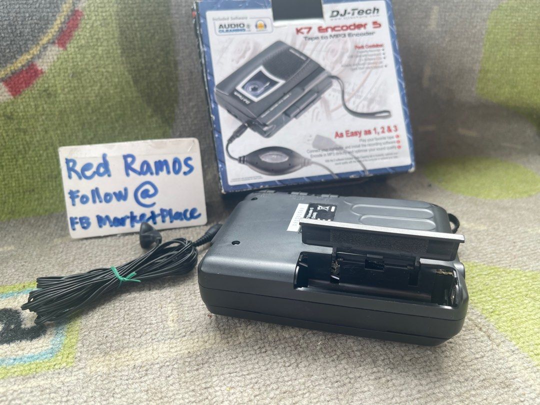 Dj tech cassette recorder k7 encoder 5 mp3 converter, Audio, Portable ...