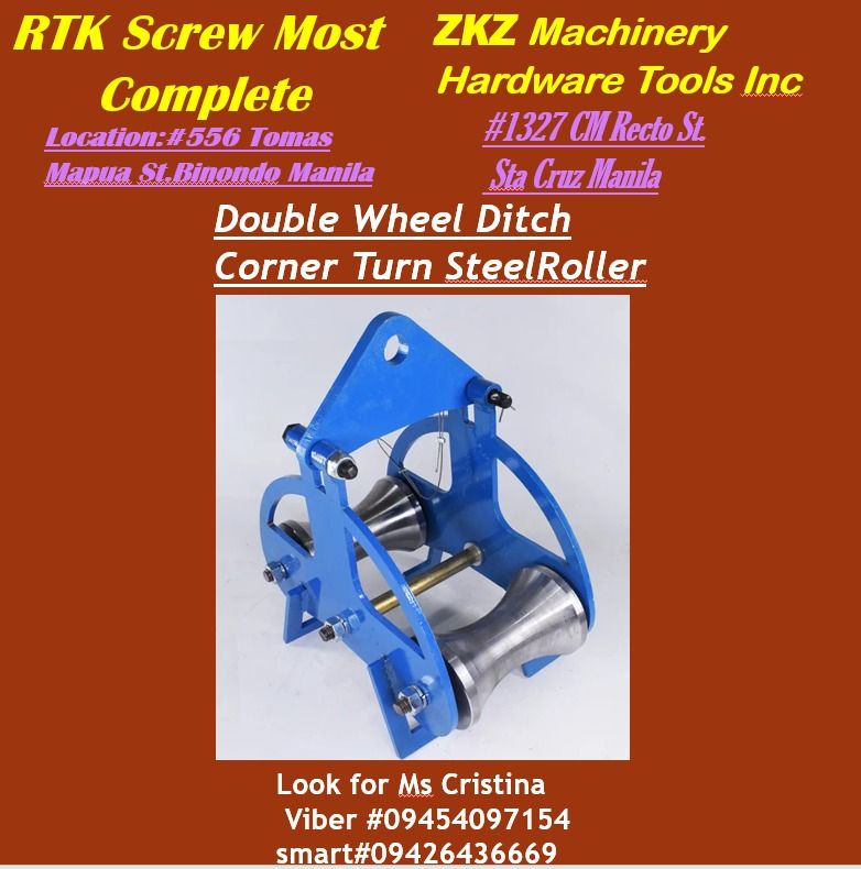 Double Wheel Ditch Corner Turn Steel Roller, Commercial & Industrial ...