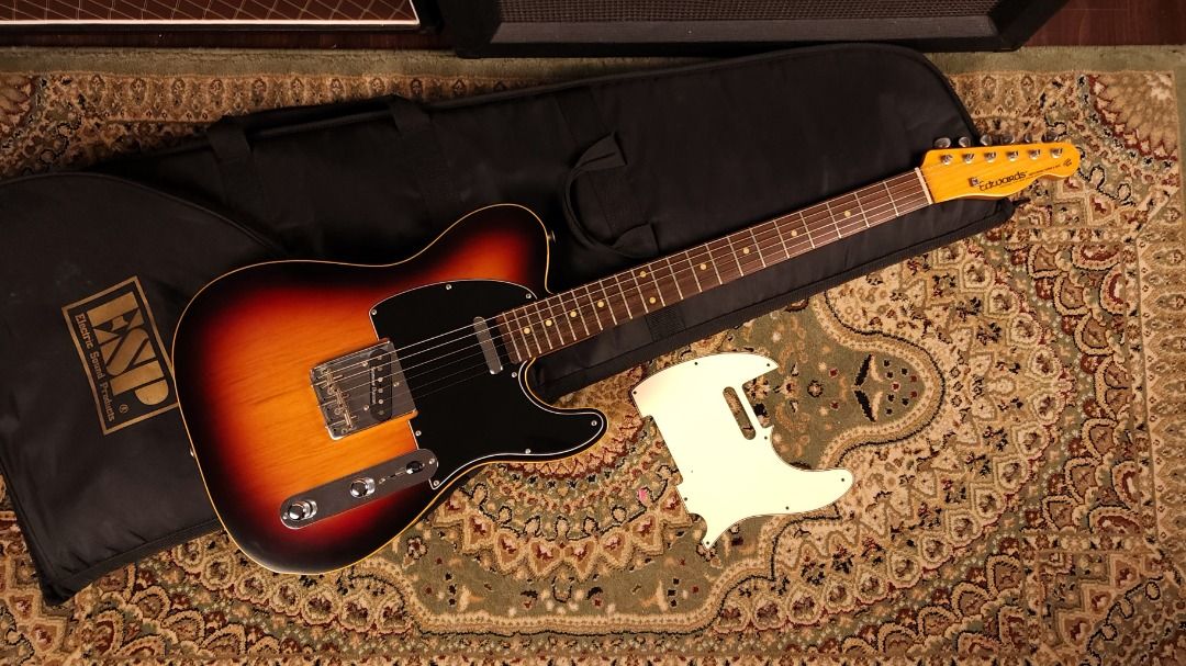ESP EDWARDS TELECASTER VINTAGE CUSTOM E-TE-100CTM 3-TONE SUNBURST (2011 ...