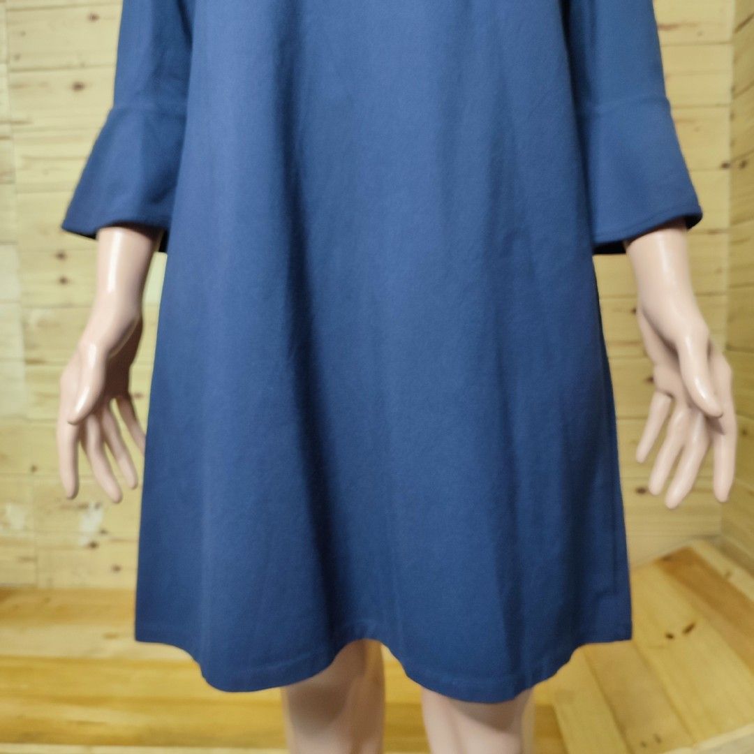 Estee Lauder Dark Blue Dress Three Fourths Semi Belle Sleeves, Women's ...