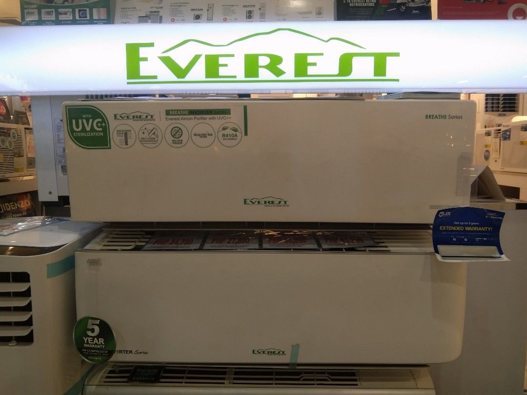 Everest Inverter Split Type Aircon Brand New, TV & Home Appliances, Air ...