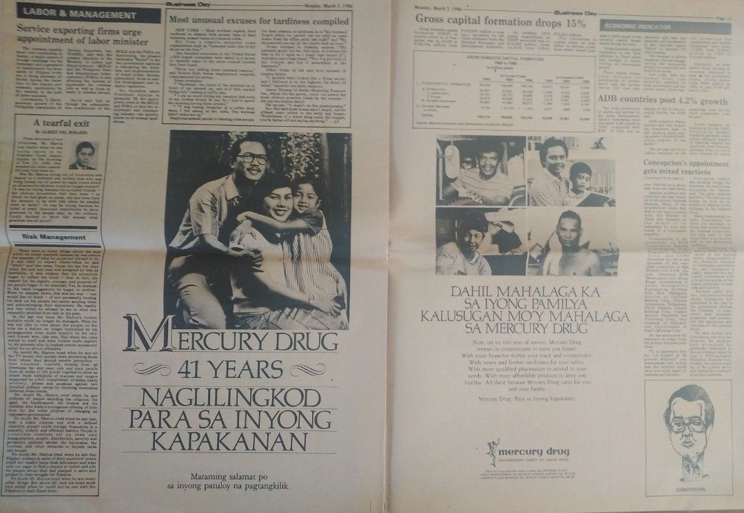 (EXTREMELY RARE) Feb. 3, 1986 Snap Election Campaign Newspaper, Hobbies ...