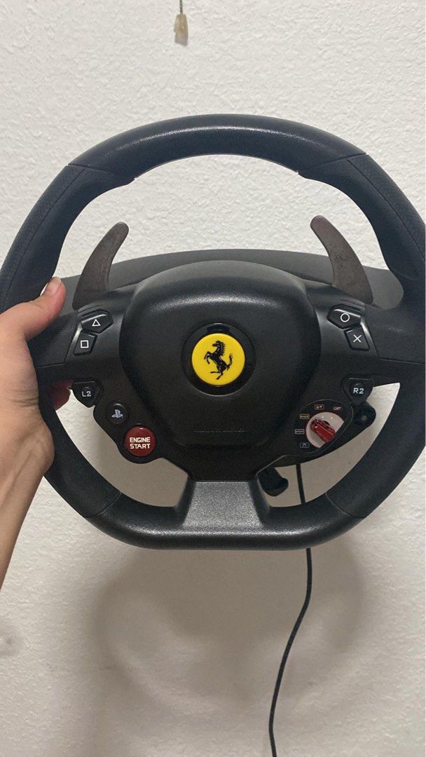Ferrari thrustmaster t80 racing wheel with pedals, Video Gaming, Gaming ...