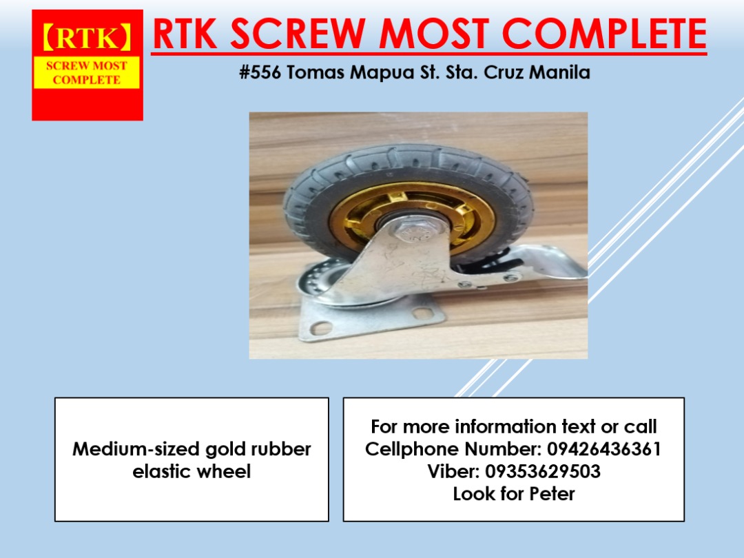FOR SALE!! - Medium-sized gold rubber elastic wheel, Commercial ...