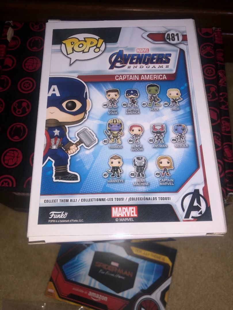 Funko Marvel Collector Corps Avengers Endgame Captain America 481 ...