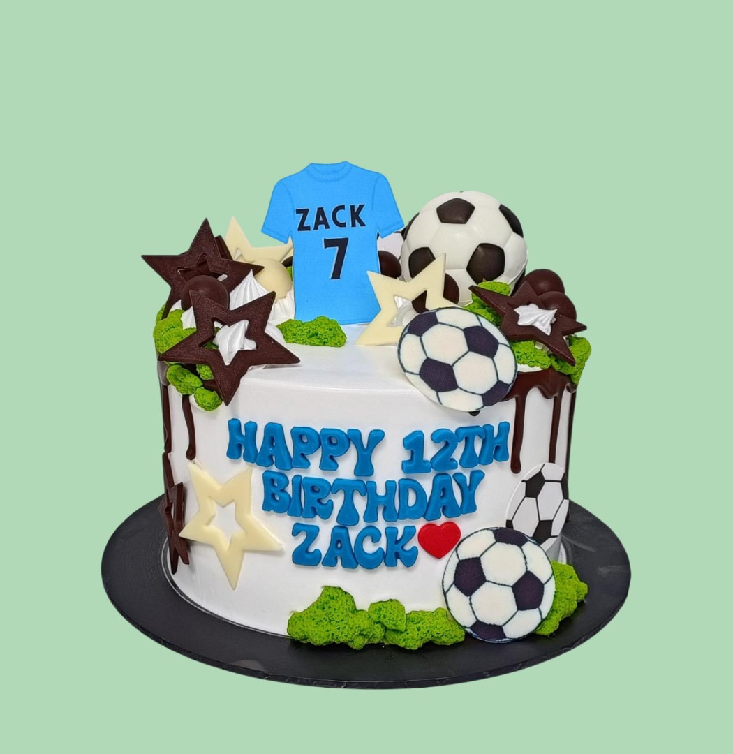 Halal-Certified Football Soccer Themed Cake, Food & Drinks, Homemade ...