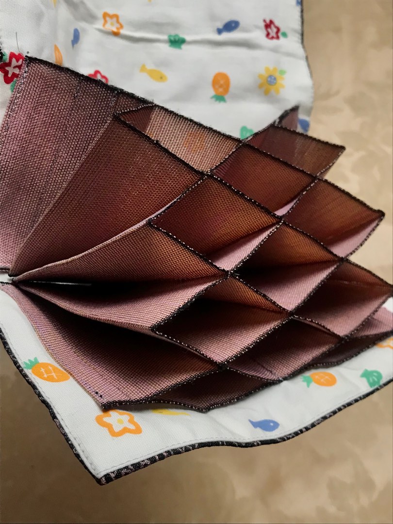 NEW Handmade Art Nouveau Silk Twill Systematically Structured Budgeting Organizing Popup Diamond ...