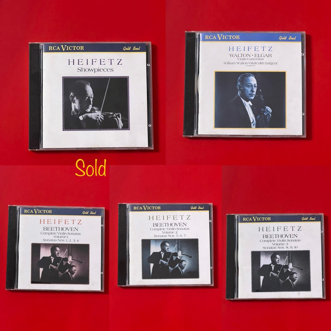 Heifetz Showpieces; Walton/Elgar; Beethoven Violin Sonatas Vol 1,2,3 ...