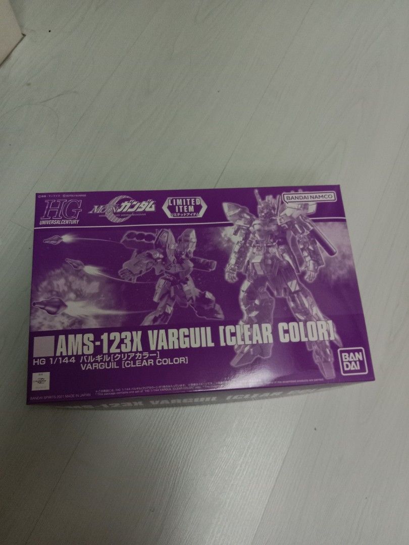 Hg Gundam AMS-123X varguil (clear colour) limited edition, Hobbies ...