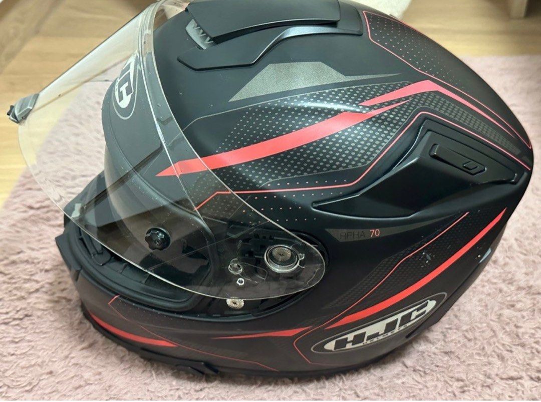 HJC Helmet with FREE drawstring bag, Motorcycles, Motorcycle ...