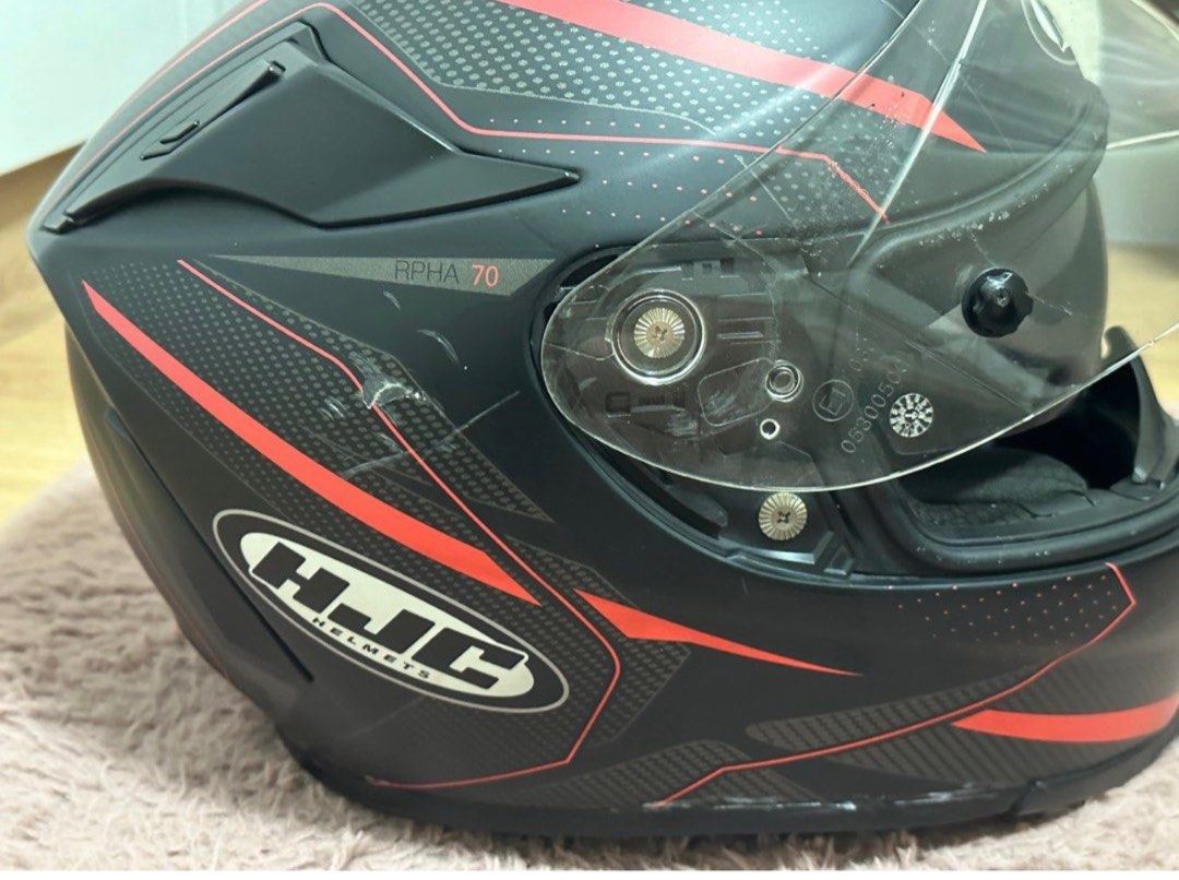 HJC Helmet with FREE drawstring bag, Motorcycles, Motorcycle ...