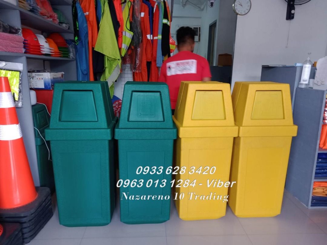 Hooded trash Bin Segregation Bin, Furniture & Home Living, Cleaning ...