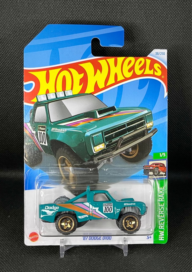 Hot Wheel HW Reverse Rake “Dodge D-100” Diecast Model Car, Hobbies ...