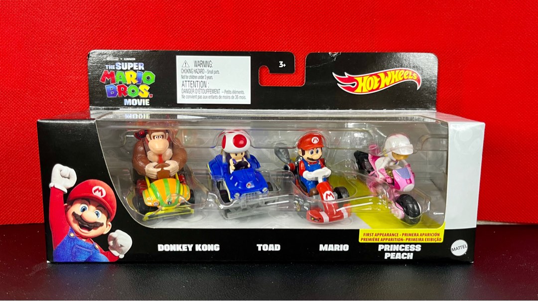 Hot Wheels The Super Mario Bros. Movie 4 Pack Diecast Cars, Hobbies ...