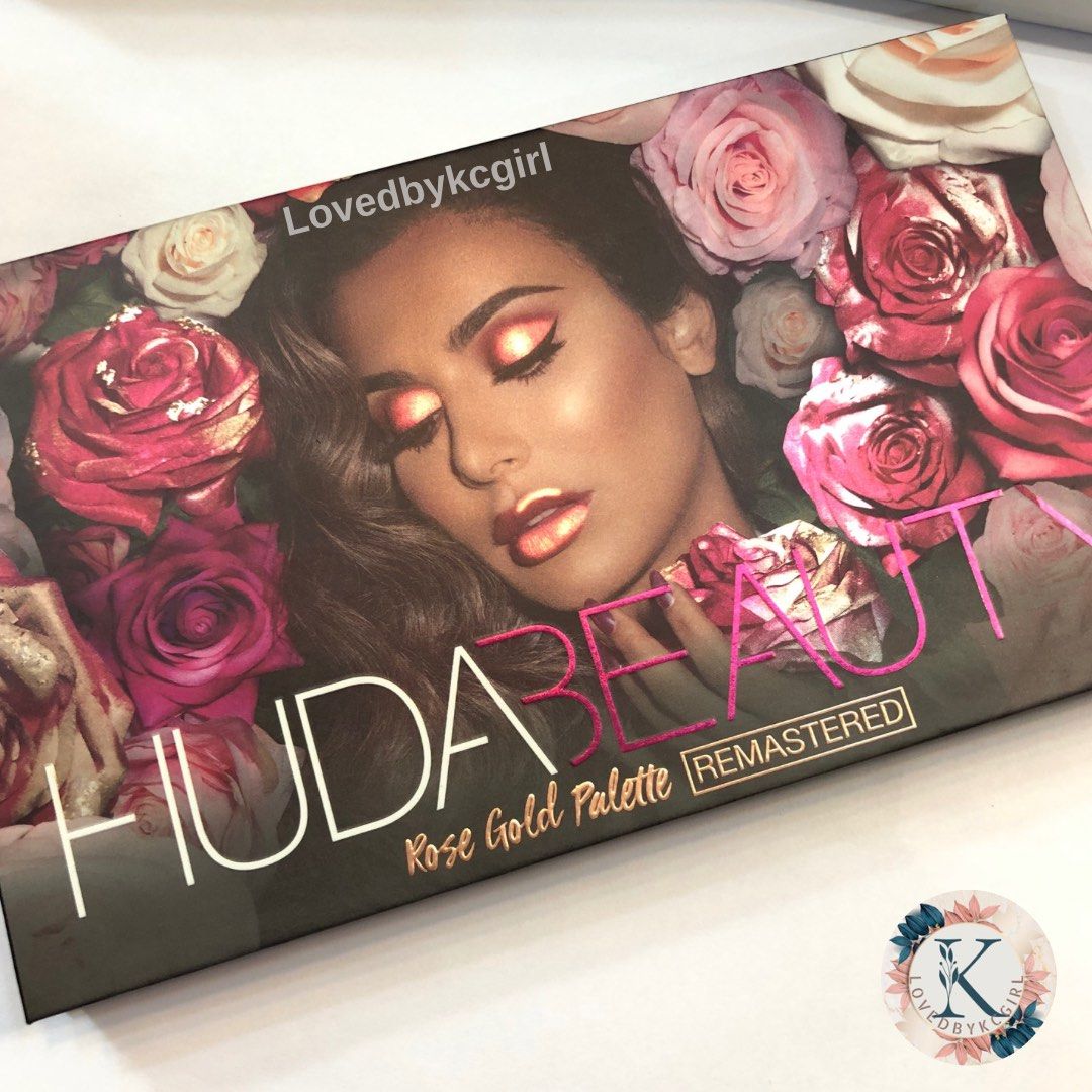 Huda Beauty Rosegold palette “Remastered” (FULLSIZE W BOX), Beauty ...