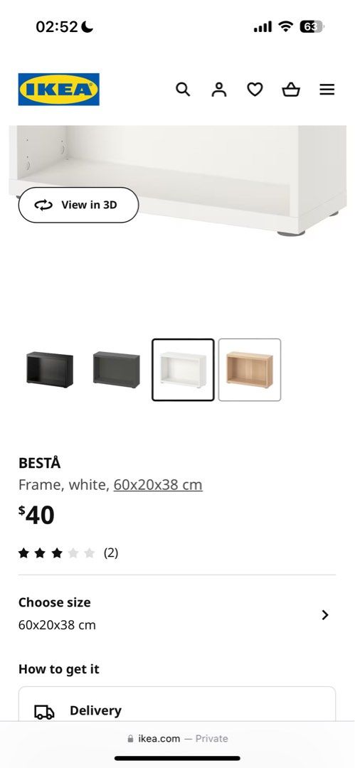 IKEA BESTA frame cabinet and shelf, Furniture & Home Living, Furniture ...