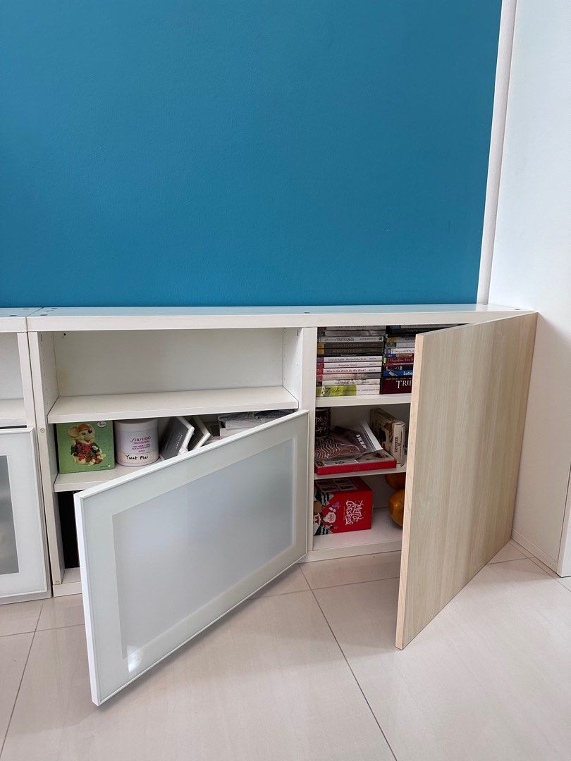 IKEA BESTA frame cabinet and shelf, Furniture & Home Living, Furniture ...