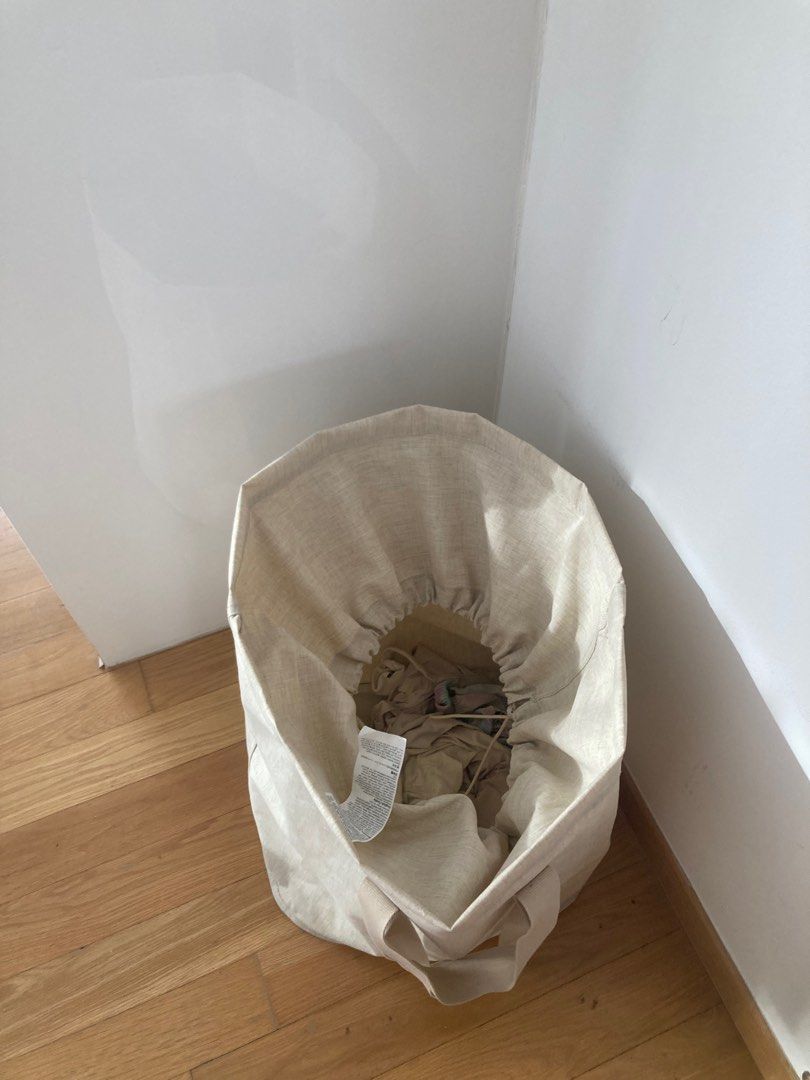 IKEA drawstring laundry bag in cream, Furniture & Home Living, Home ...