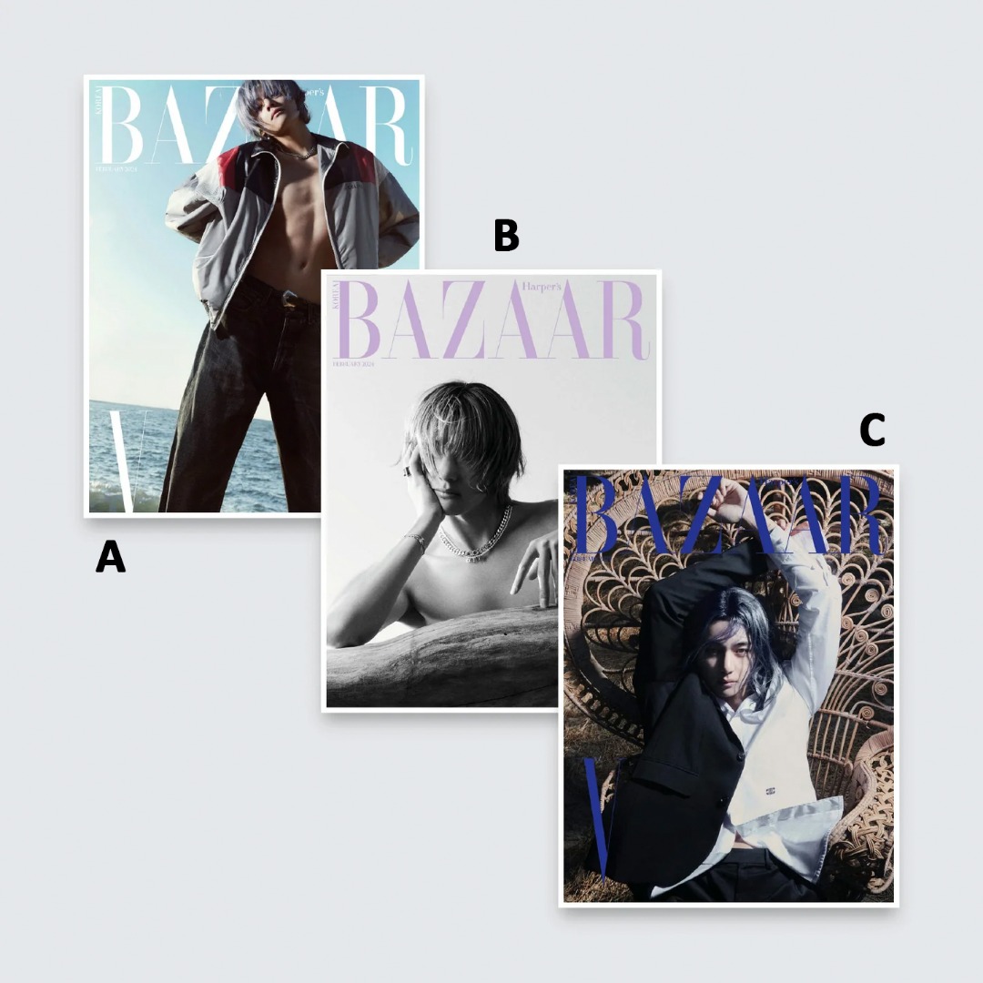 [PRE-ORDER] BTS V Harper's BAZAAR Korea February 2024 Magazines ...