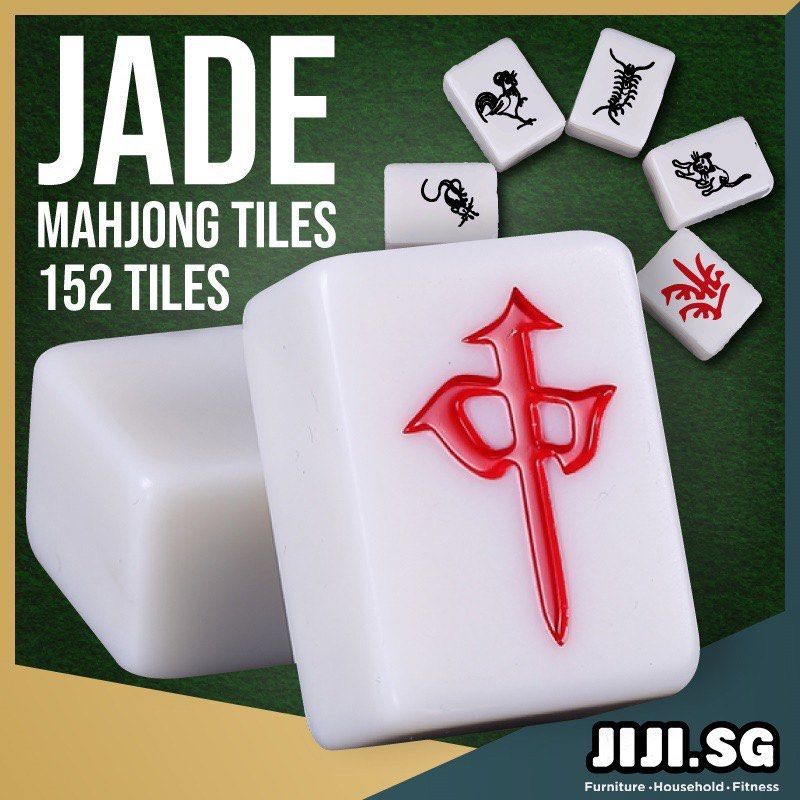 JADE WHITE MAHJONG TILES, Hobbies & Toys, Toys & Games on Carousell