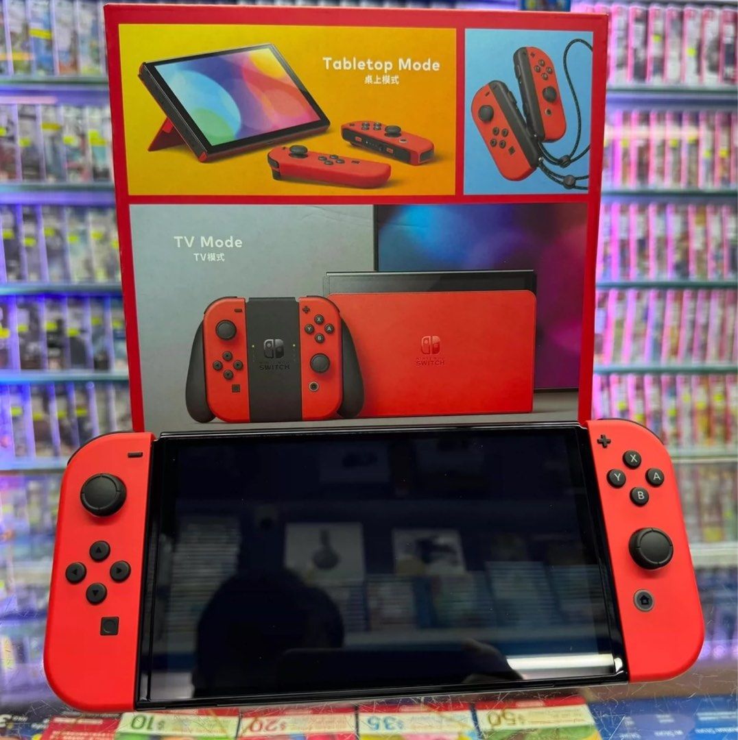 Jailbreak Nintendo switch Oled Mario red limit edition, Video Gaming ...