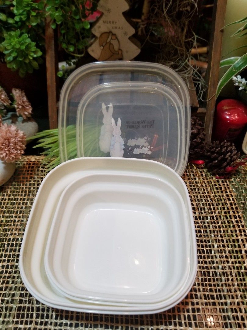 Japan Quality Peter Rabbit Food container 700ml &400ml x 2, Furniture ...