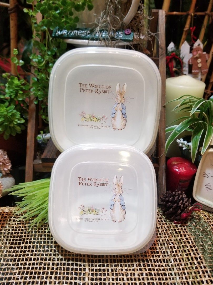 Japan Quality Peter Rabbit Food container 700ml &400ml x 2, Furniture ...