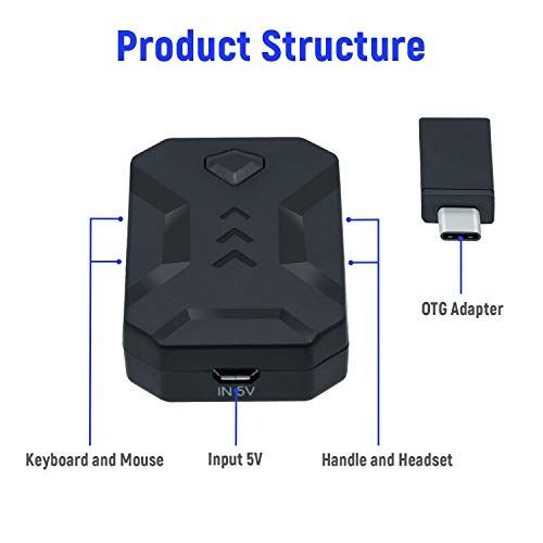 K1 USB Mobile Gaming Keyboard Mouse Adapter Headset Function Support ...