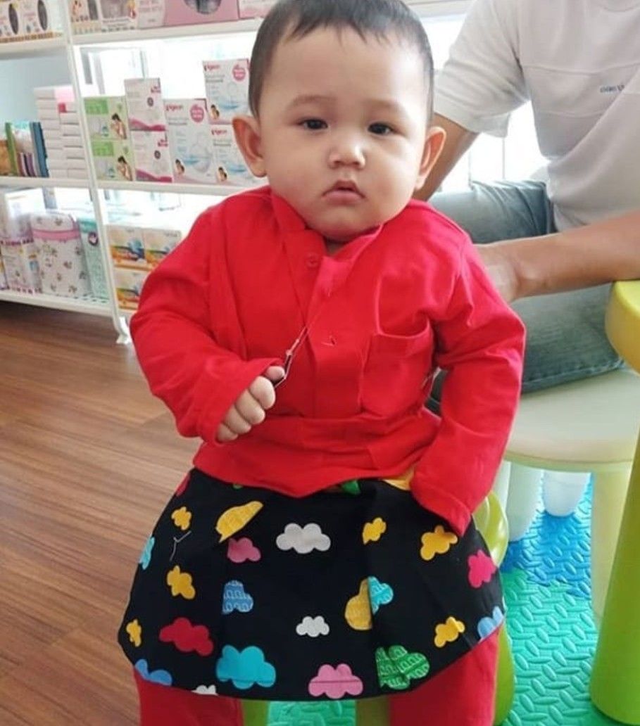 KIDIA BJ MELAYU COTTON ( MERAH), Babies & Kids, Babies & Kids Fashion ...