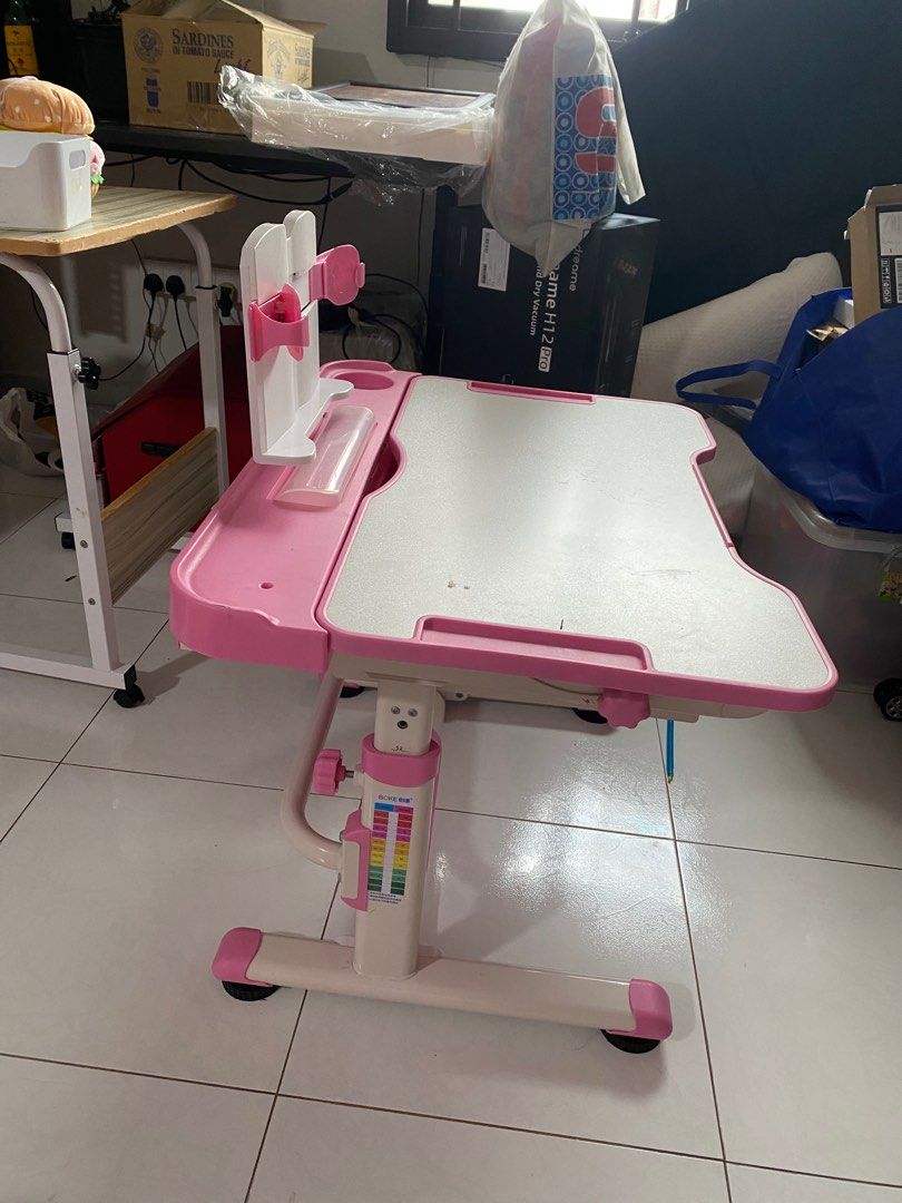Kids Study Table Adjustable Heights vertical & tilted degree angle with ...