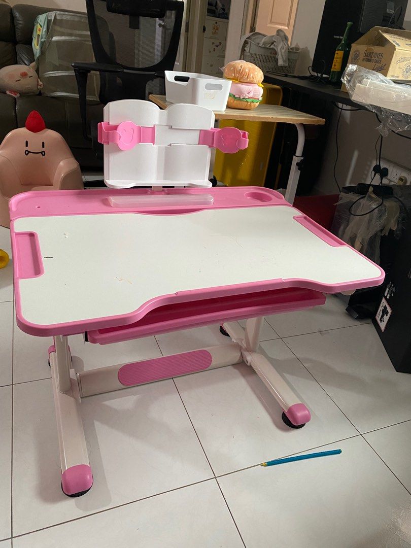 Kids Study Table Adjustable Heights vertical & tilted degree angle with ...