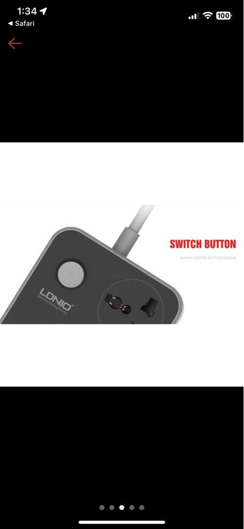 Ldnio extension cord cable 6 USB Port 3 Universal Power Strip Extension ...