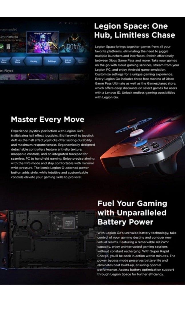 Legion Go Z1 Extreme 512GB SSD, Video Gaming, Video Game Consoles ...