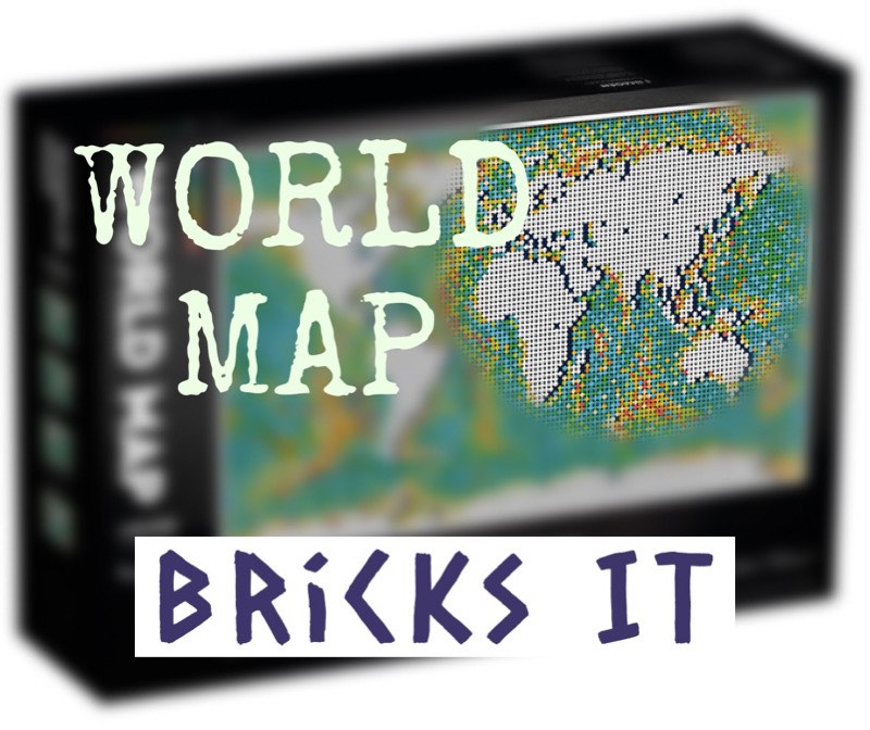 Lepin World Map Building Block Bricks Art Piece Frame Compatible Set ...