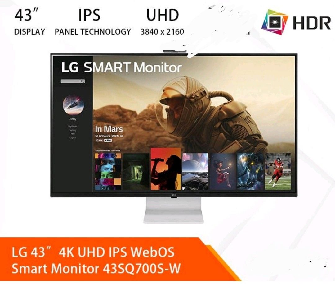 LG 43 Inch monitor/ Smart TV, TV & Home Appliances, TV & Entertainment ...