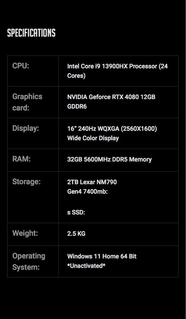 Limited Edition Aftershock x LevelUp NOVA 16X i9 139000HX + RTX 4080 ...