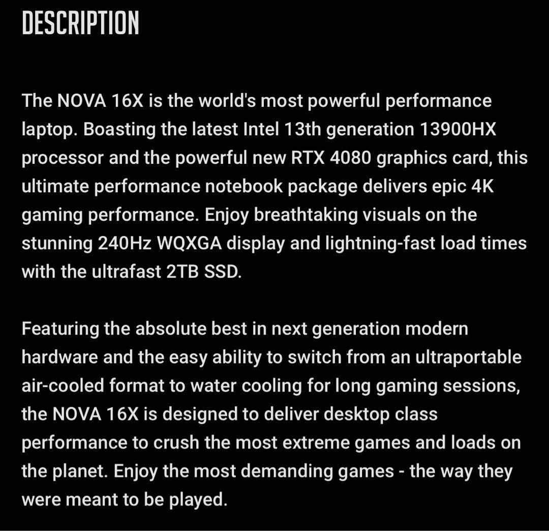 Limited Edition Aftershock x LevelUp NOVA 16X i9 139000HX + RTX 4080, Computers & Tech, Laptops ...