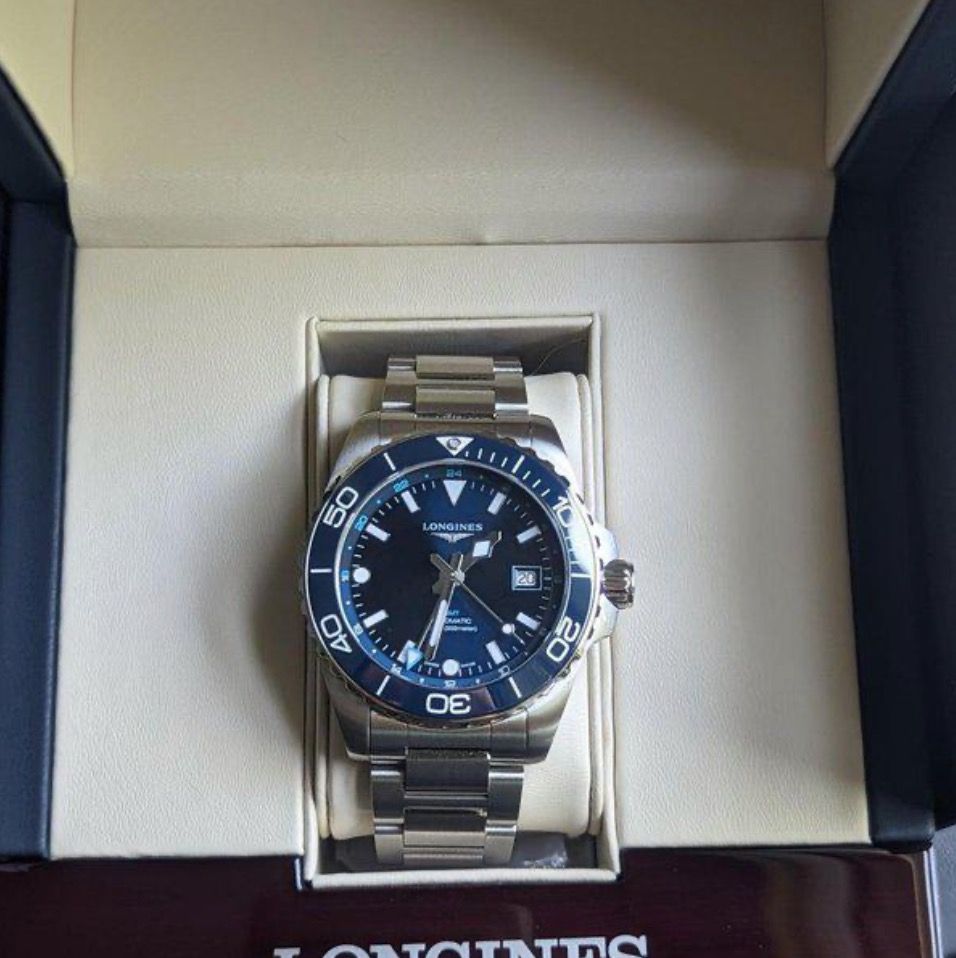 Longines HydroConquest GMT 41mm L3.790.4.96.6, Luxury, Watches on Carousell