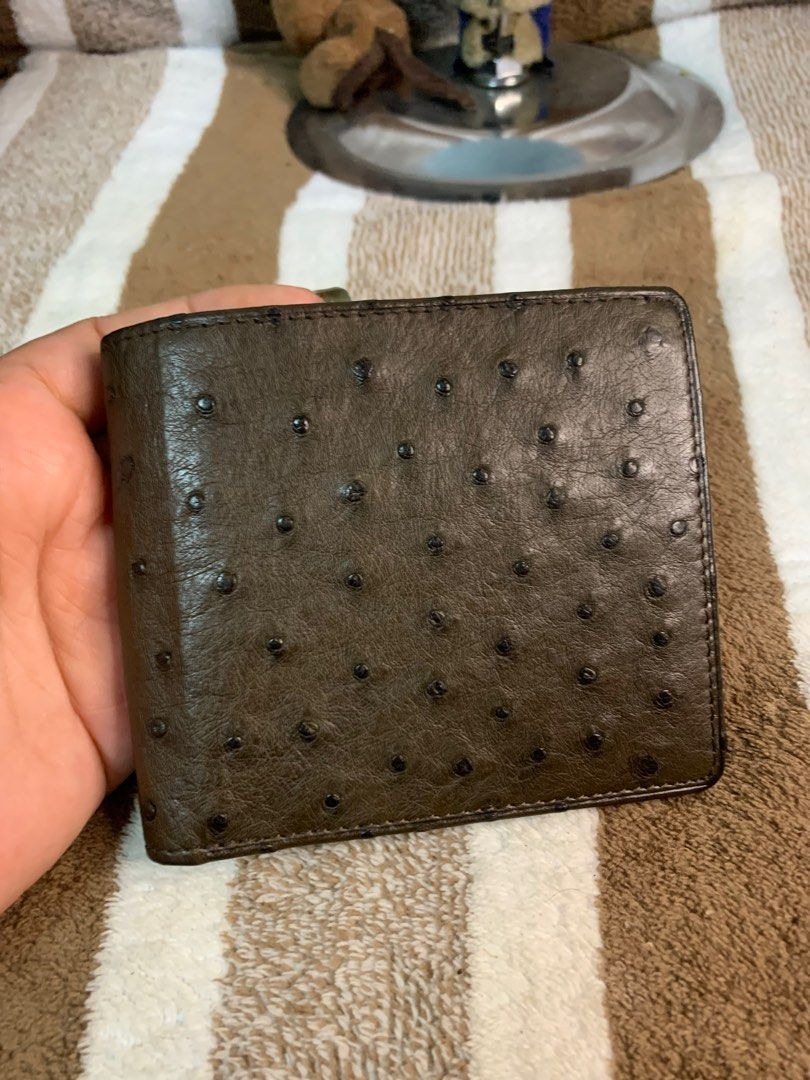 Loreto italy brand ostrich leather mens wallet, Men's Fashion, Watches ...