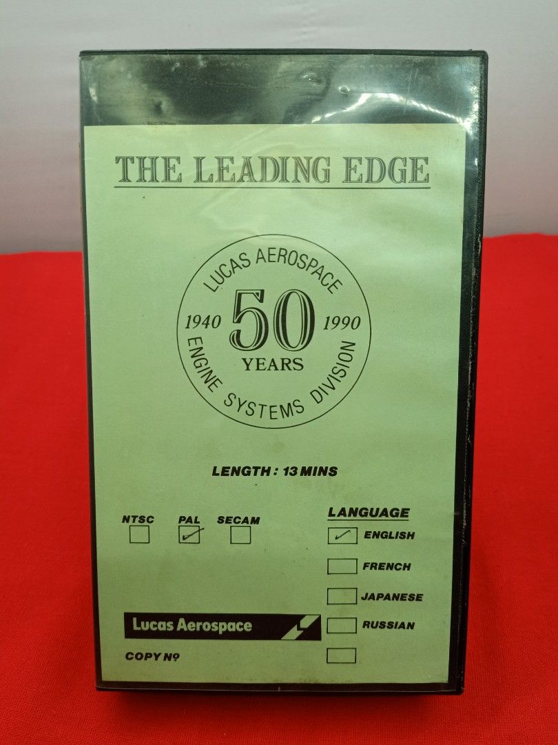 Lucas Aerospace The leading edge VHS Cassette tape for 95 *Z75N ...