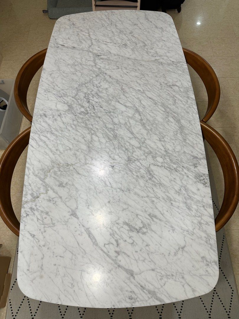 Marble Dining Table Only - Castlery, Furniture & Home Living, Furniture ...