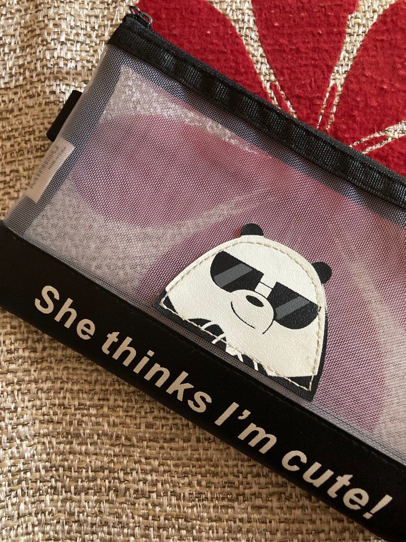 Miniso pencil case we bare bears (panda), Women's Fashion, Bags ...
